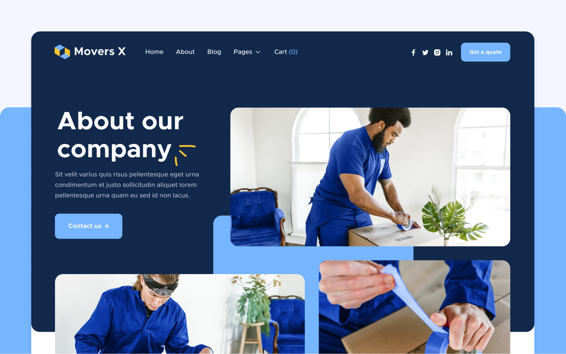 Moving Company Webflow Template - Movers X | BRIX Templates
