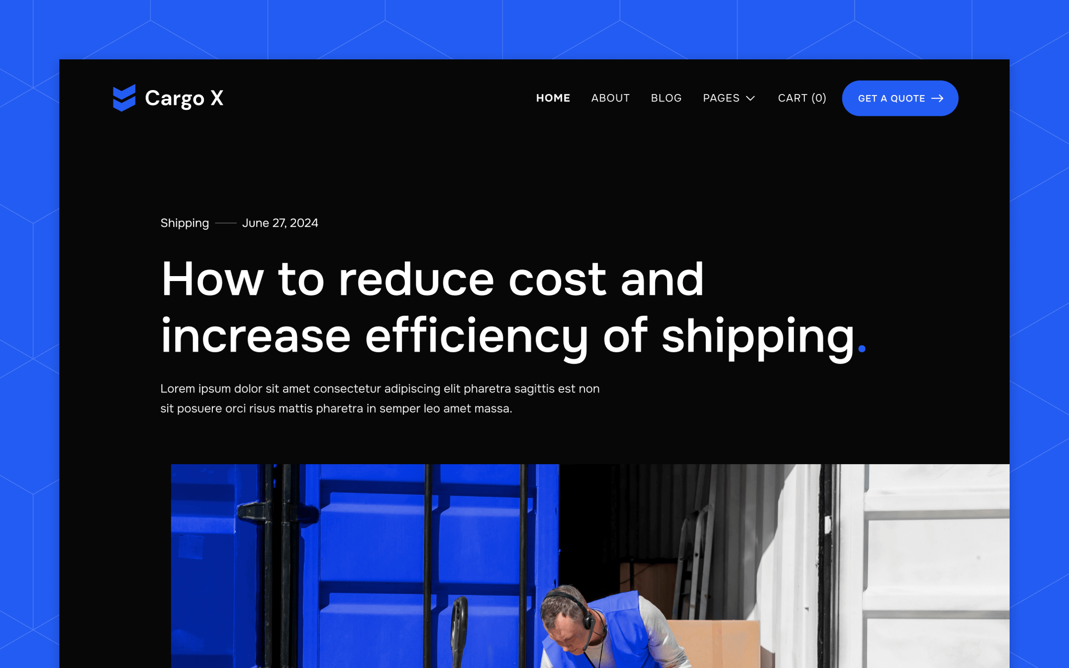 Logistics Webflow Template - Cargo X | BRIX Templates