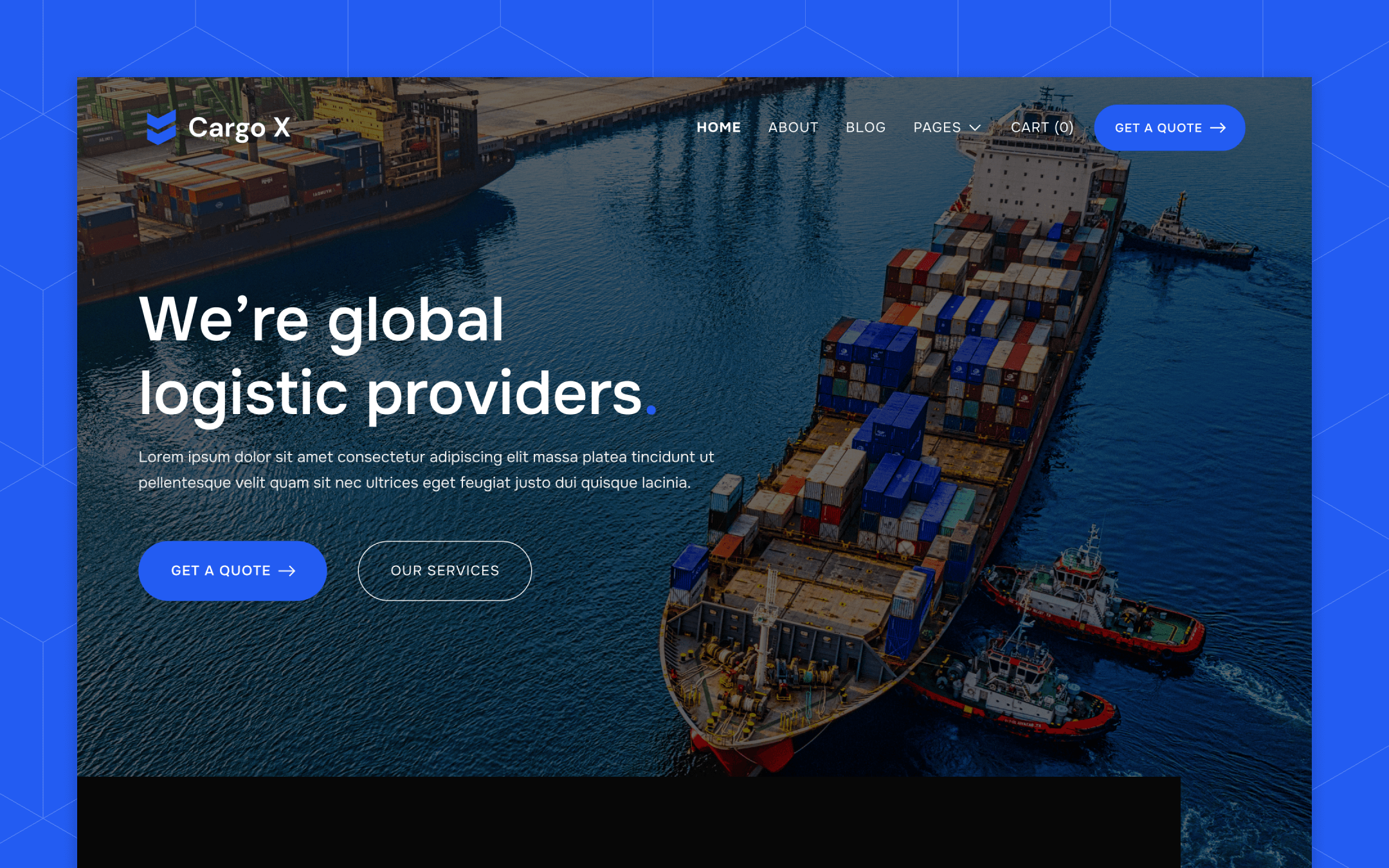 Logistics Webflow Template - Cargo X | BRIX Templates
