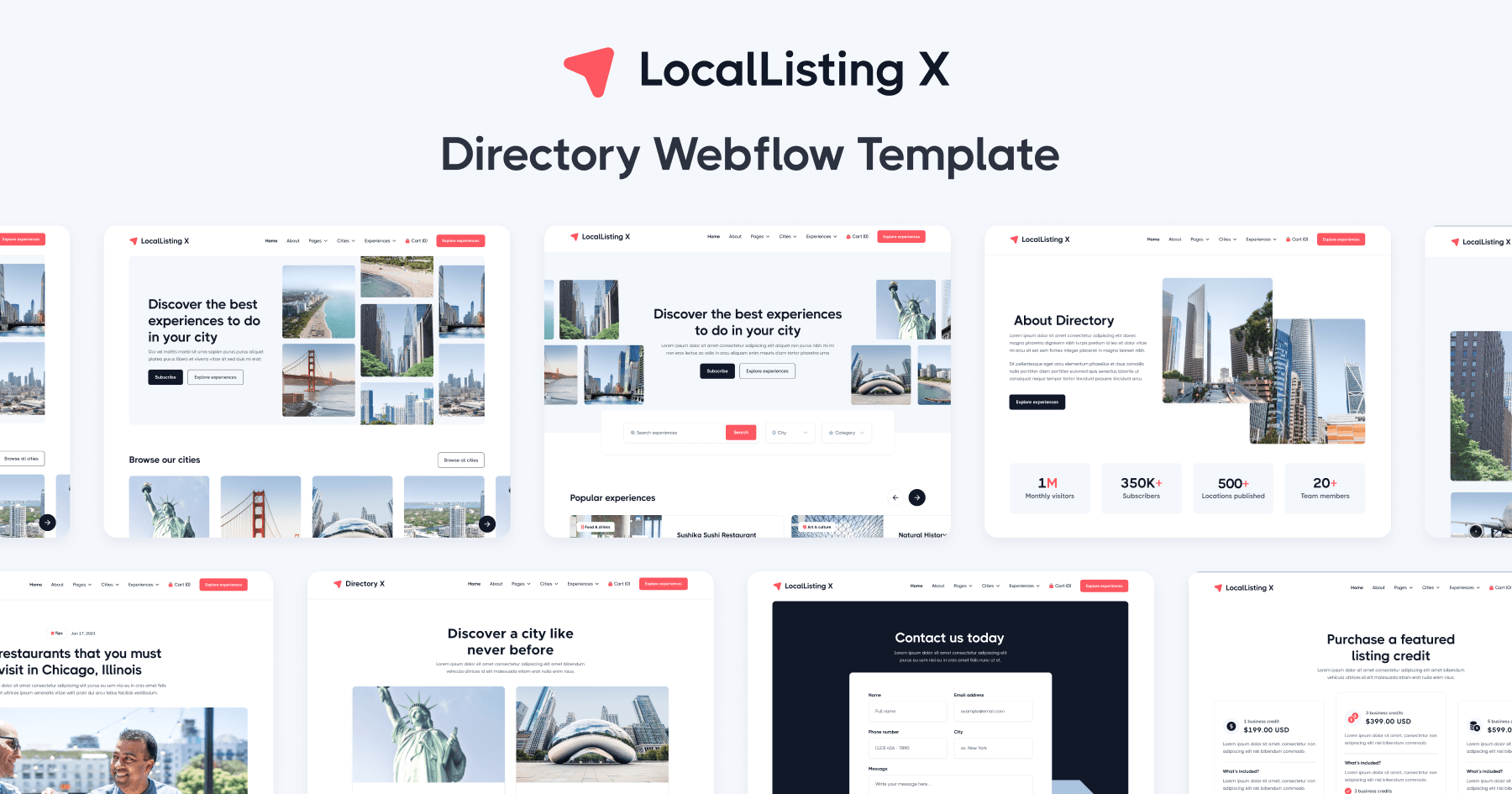 Directory Webflow Template - LocalListing X | BRIX Templates