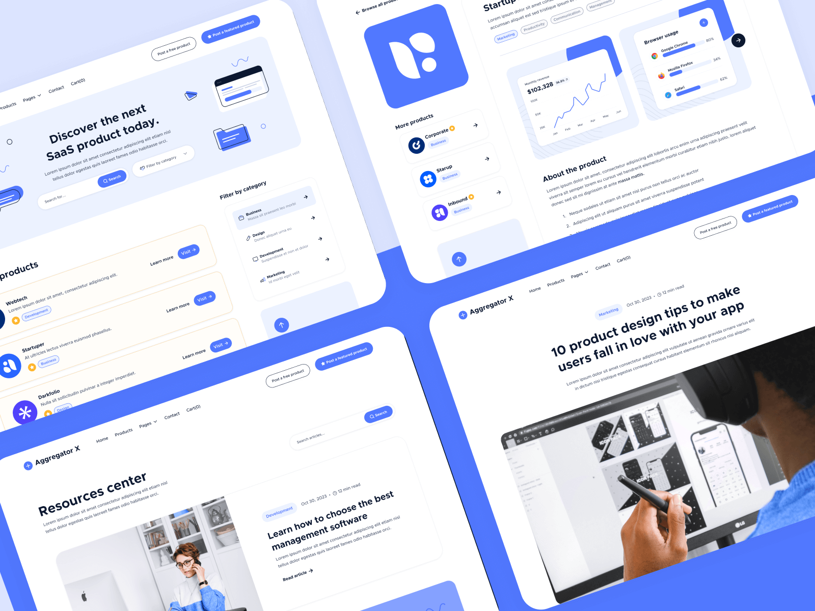 Product Discovery Webflow Template - Aggregator X | BRIX Templates