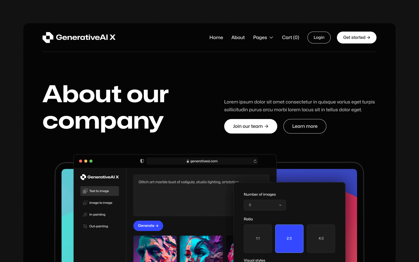 Artificial Intelligence Webflow Template - GenerativeAI X | BRIX Templates
