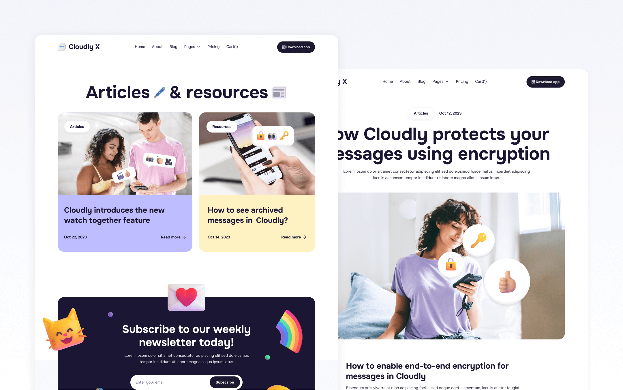Tech App Webflow Template - Cloudly X | BRIX Templates