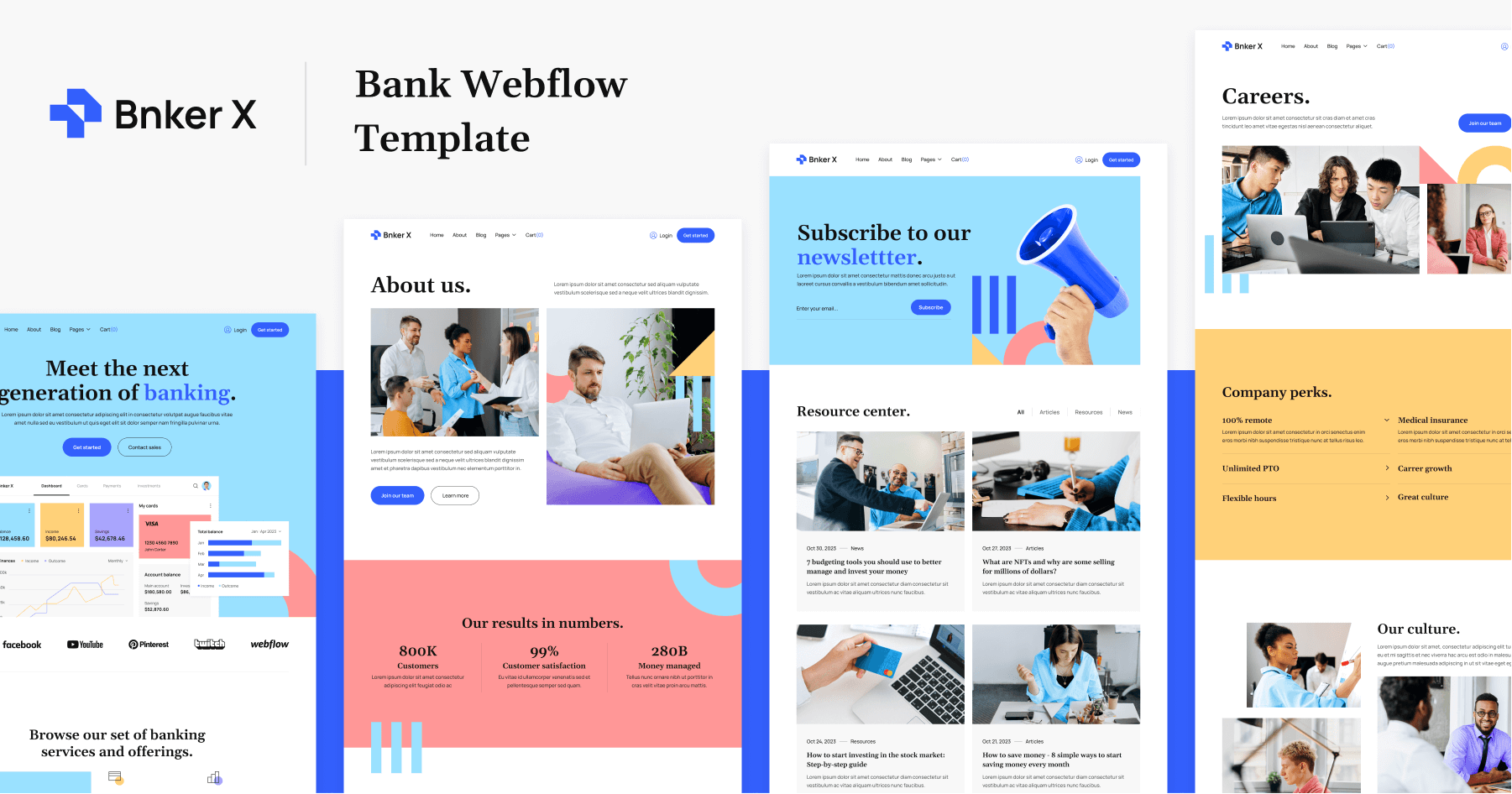 Bank Webflow Template - Bnker X | BRIX Templates