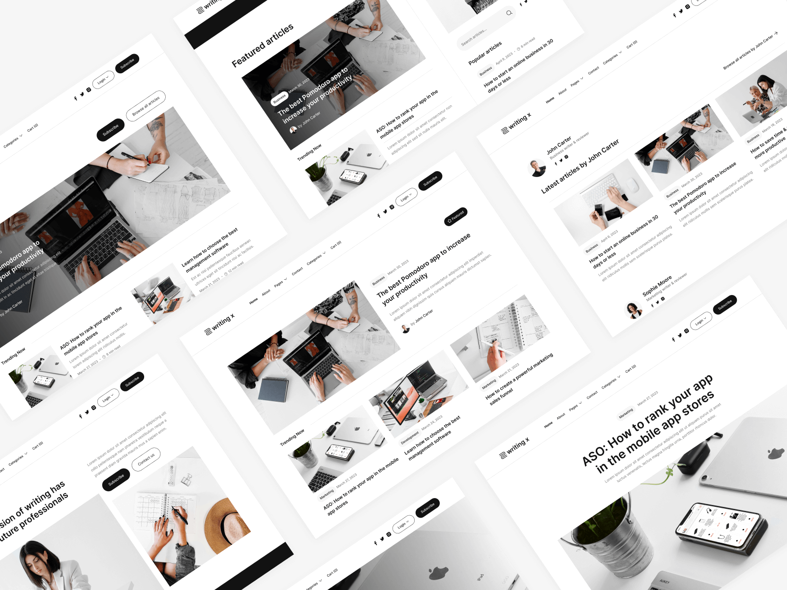 Blog Webflow Template - Writing X | Writing X Templates