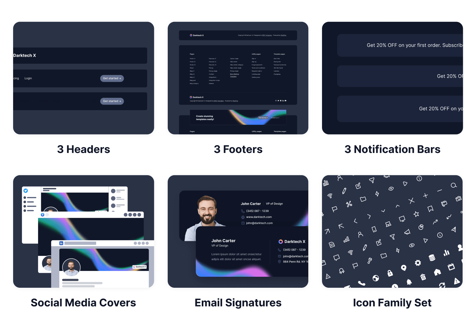 Dark Mode Webflow Template - Darktech X | BRIX Templates