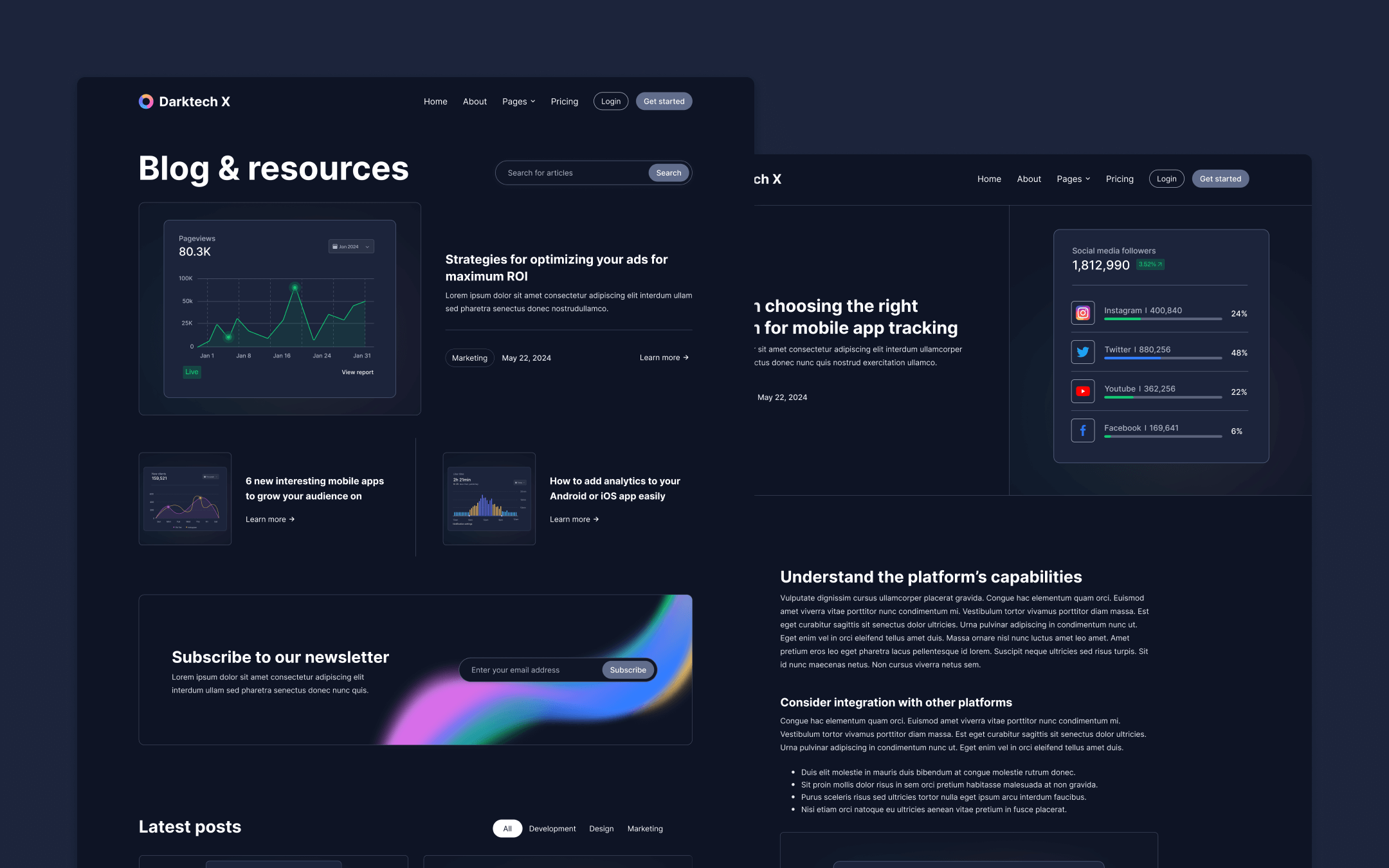 Dark Mode Webflow Template - Darktech X | BRIX Templates