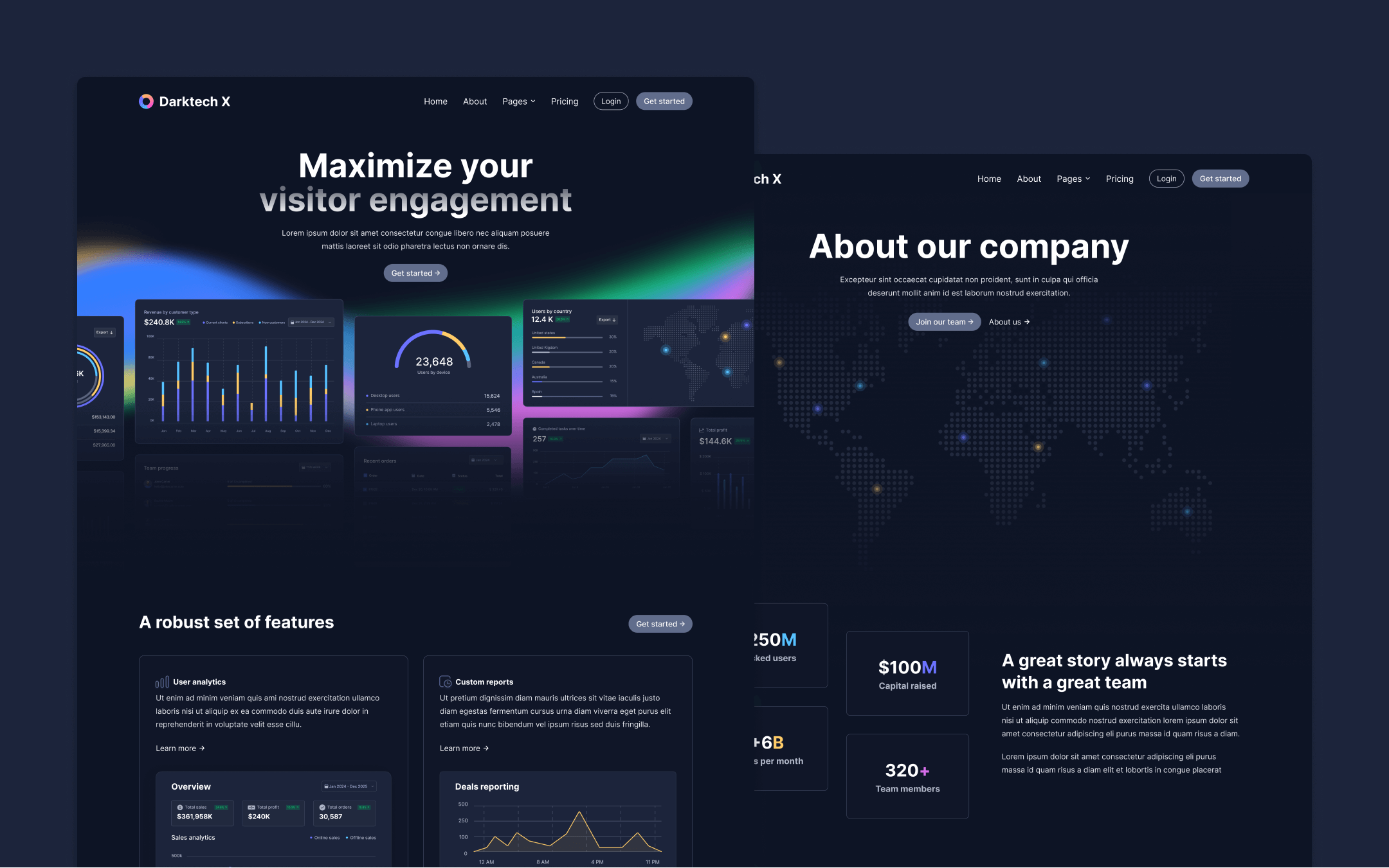 Dark Mode Webflow Template - Darktech X | BRIX Templates