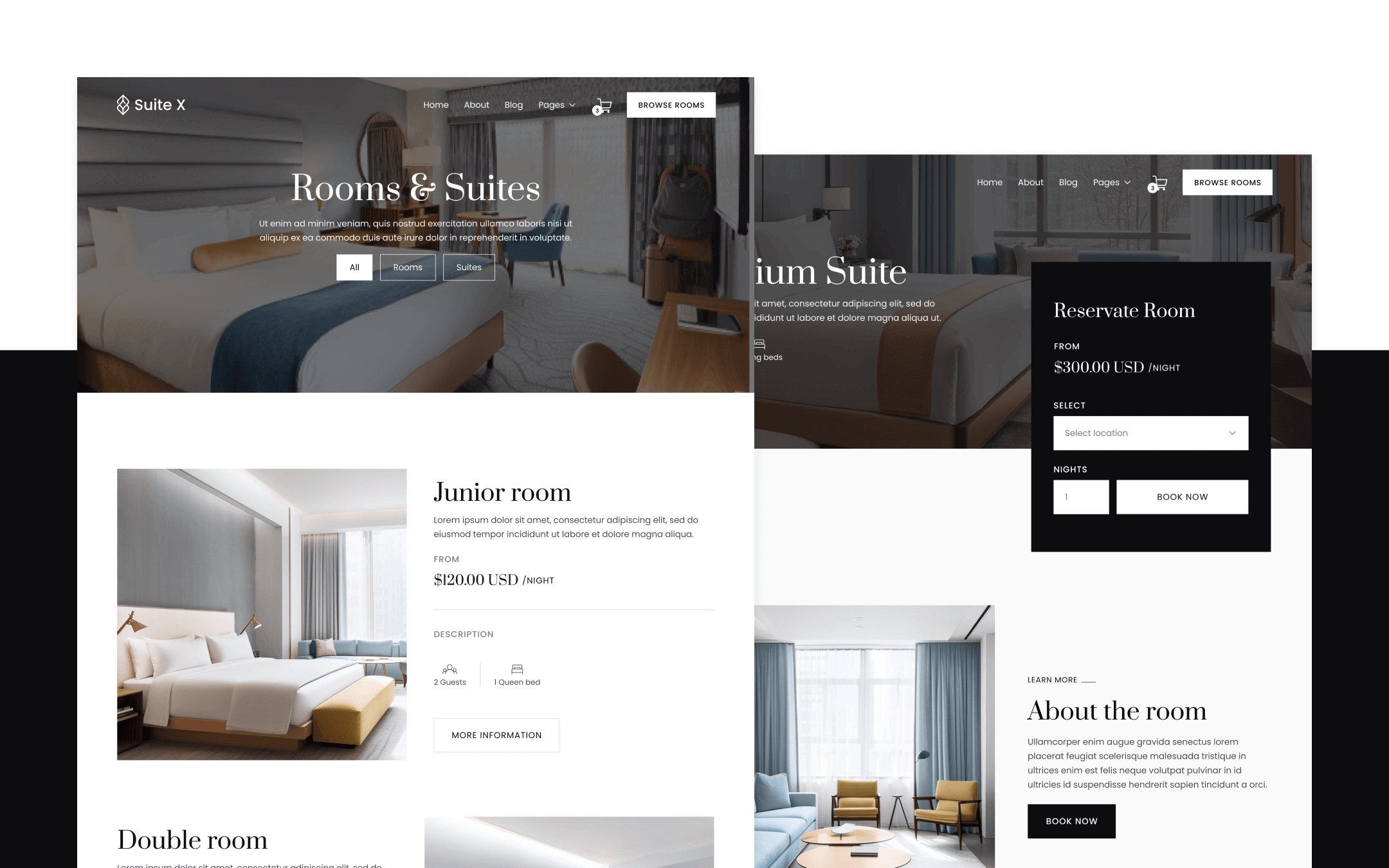 Hotel Webflow Template - Suite X | BRIX Templates