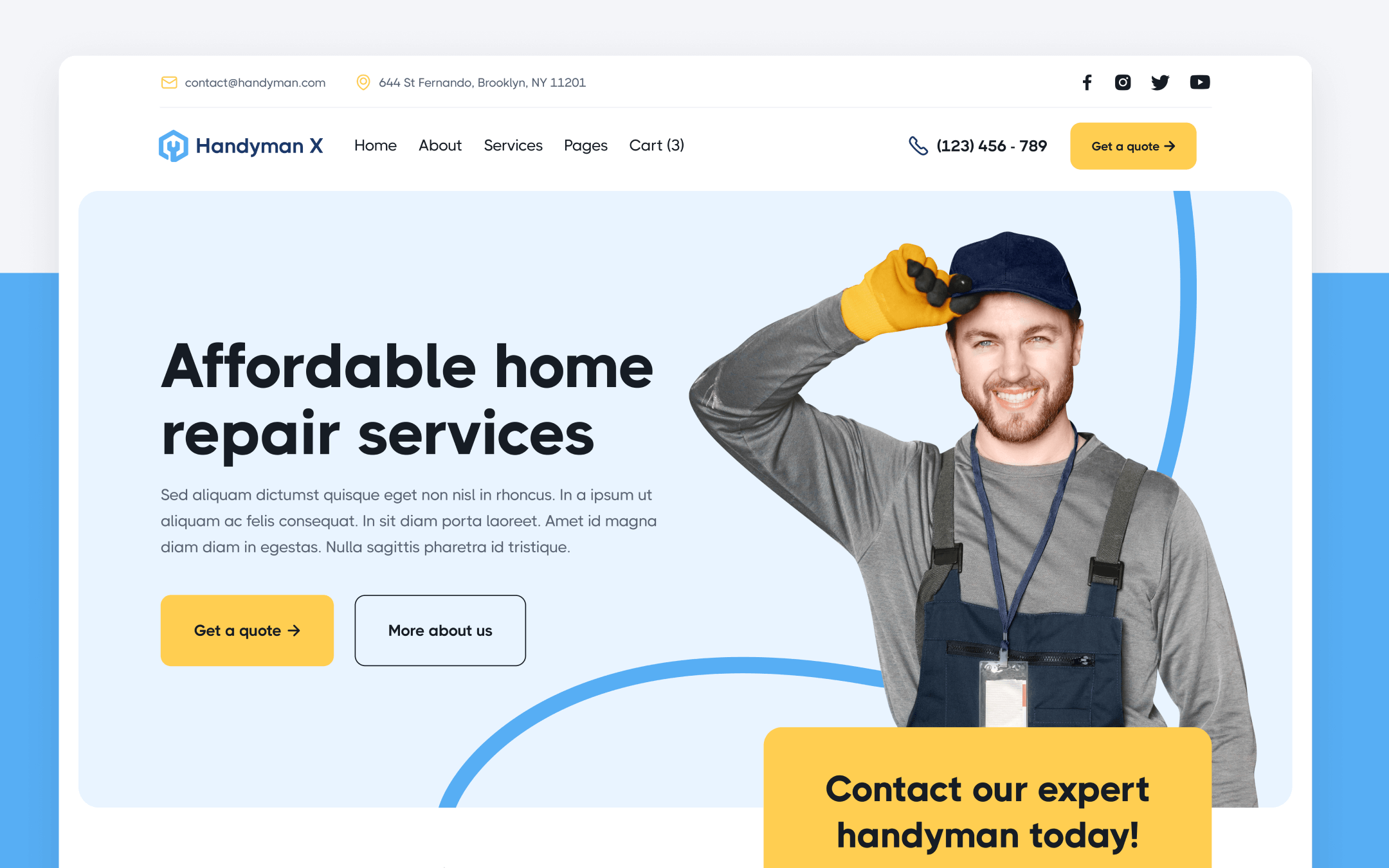 Handyman Webflow Template - Handyman X | BRIX Templates