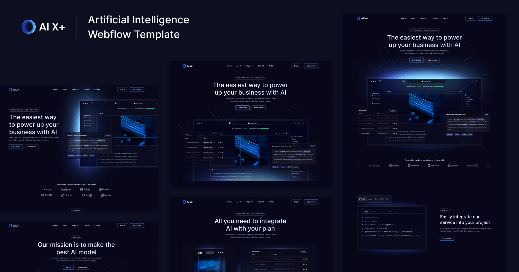 AI Webflow Template - AI X+ | BRIX Templates
