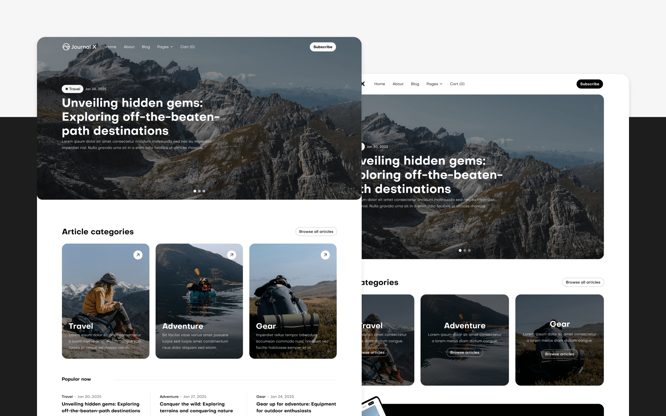 Minimal Blog Webflow Template - Journal X | BRIX Templates