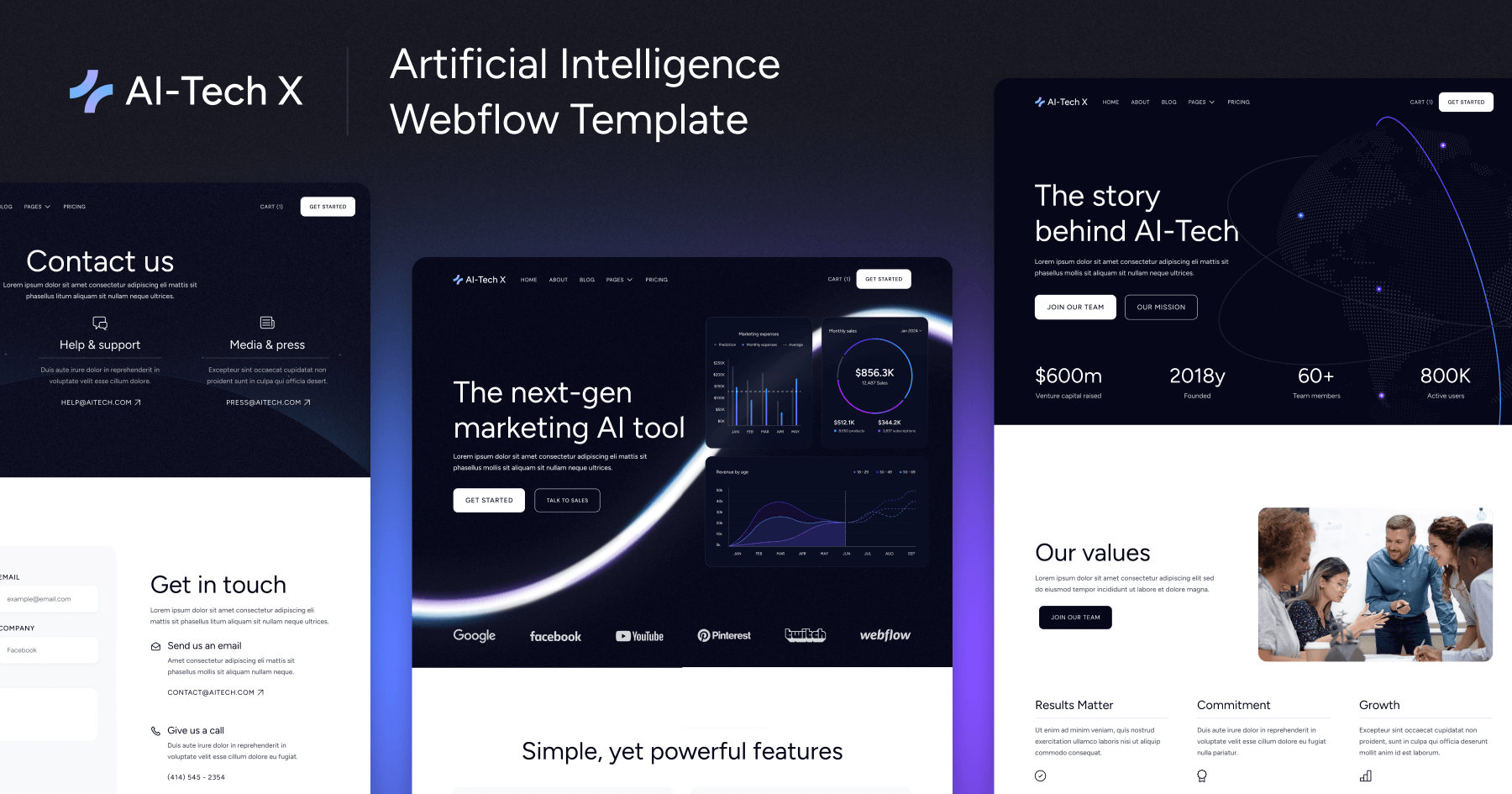 AI & ML Webflow Template - AI-Tech X | BRIX Templates