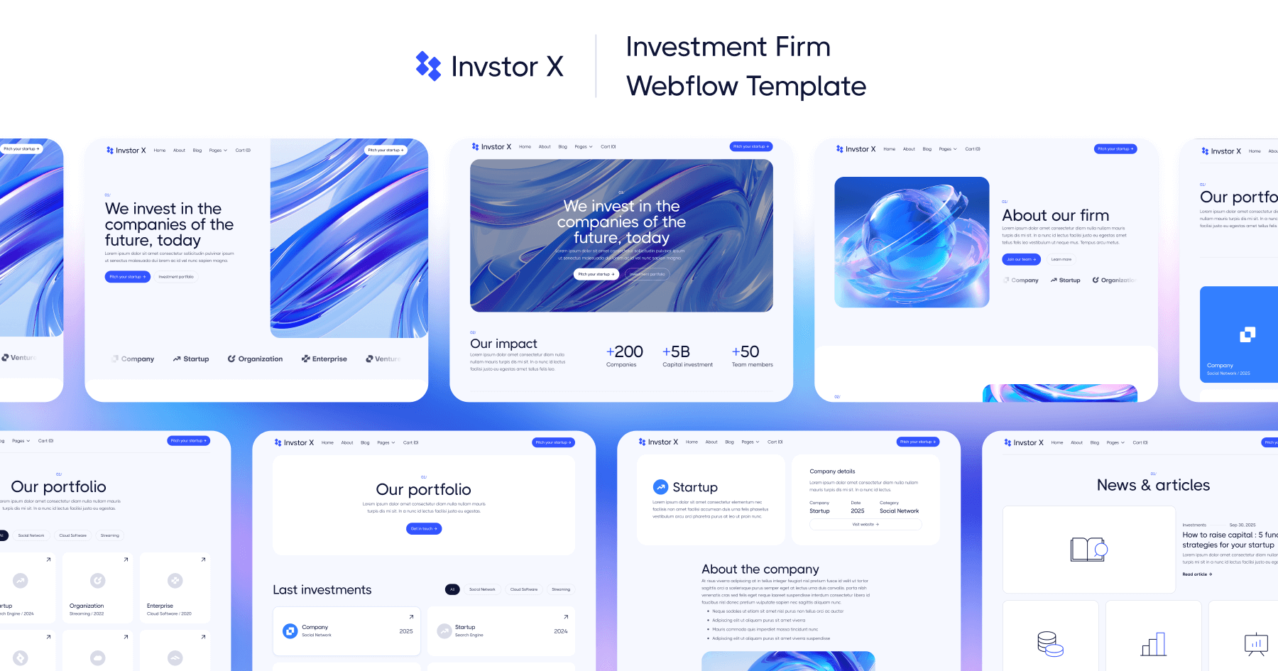 Investors Webflow Template - Invstor X | BRIX Templates