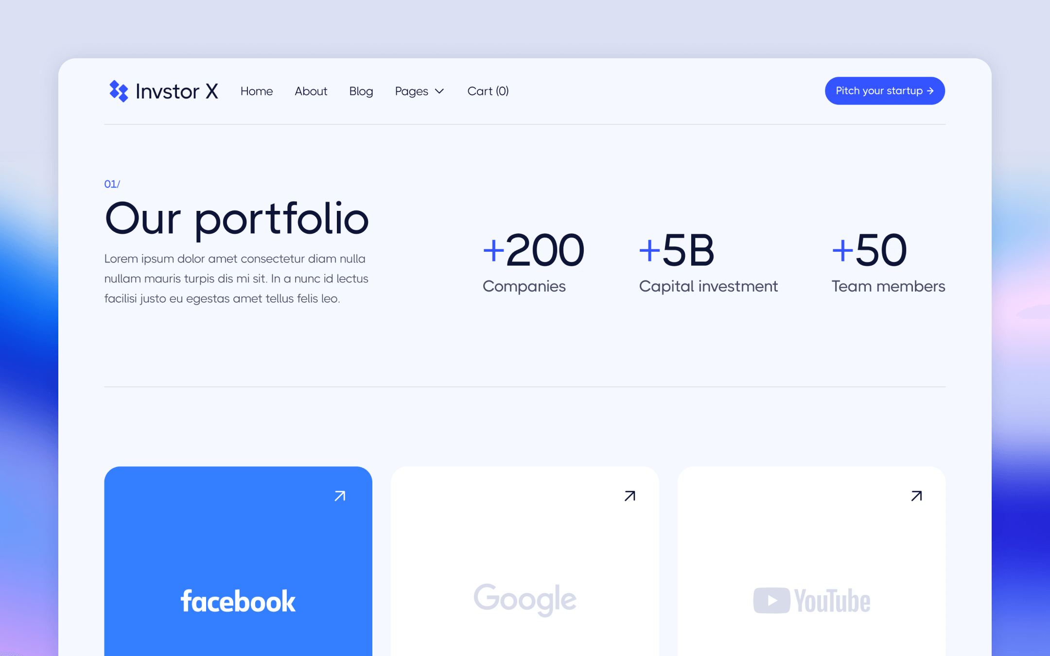 Investors Webflow Template - Invstor X | BRIX Templates