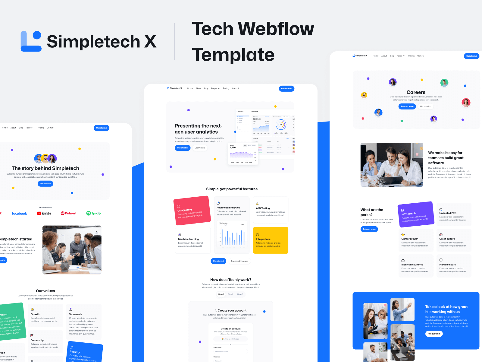 Technology SaaS Webflow Template - Simpletech X | BRIX Templates