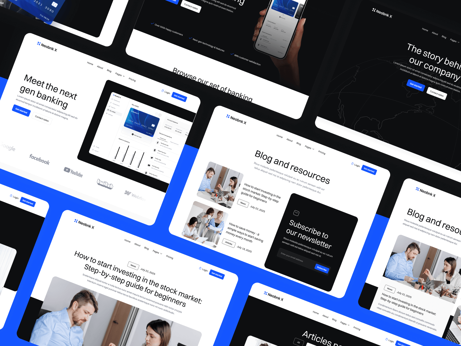 Banking Webflow Template - Neobank X | BRIX Templates