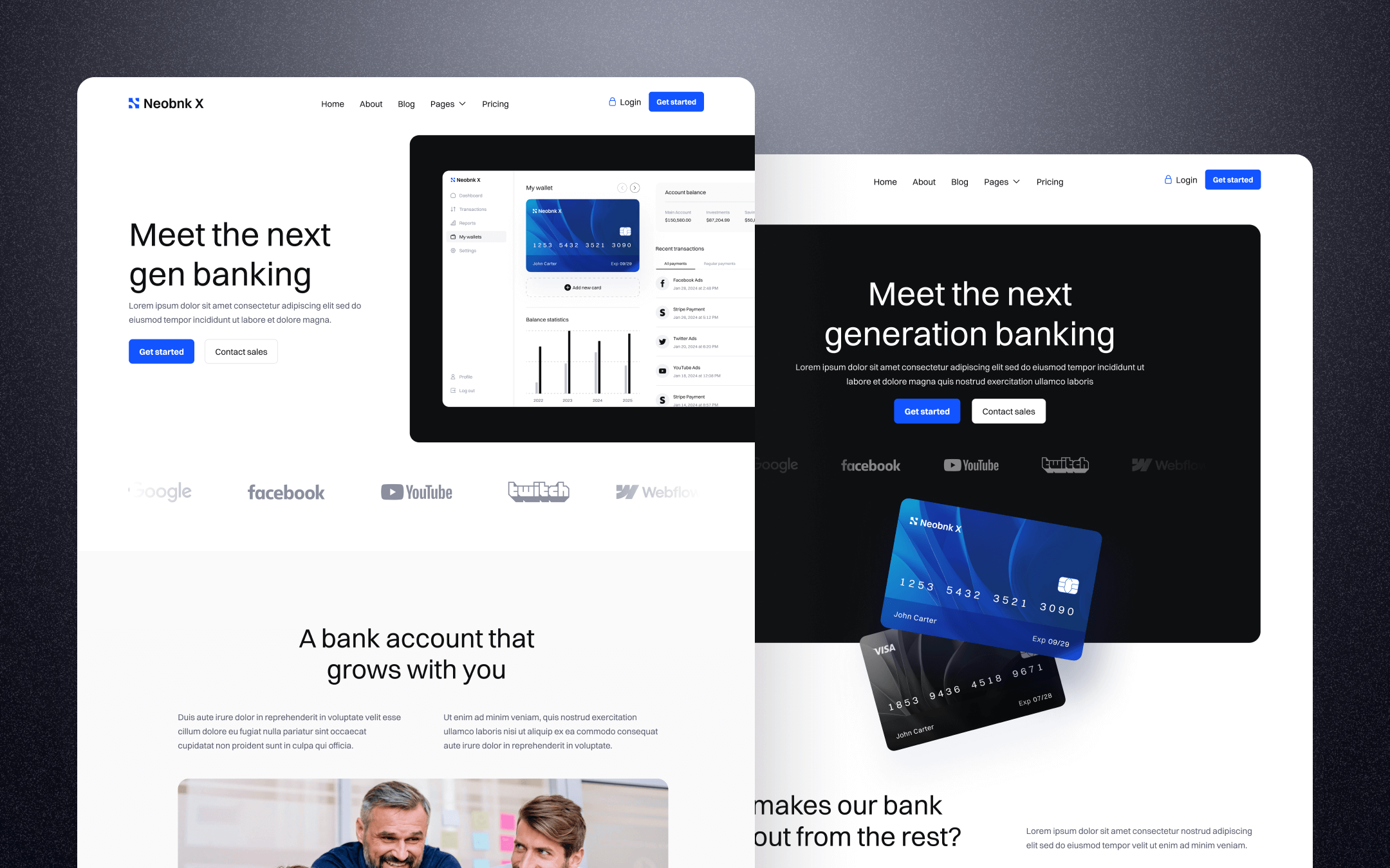 Banking Webflow Template - Neobank X | BRIX Templates