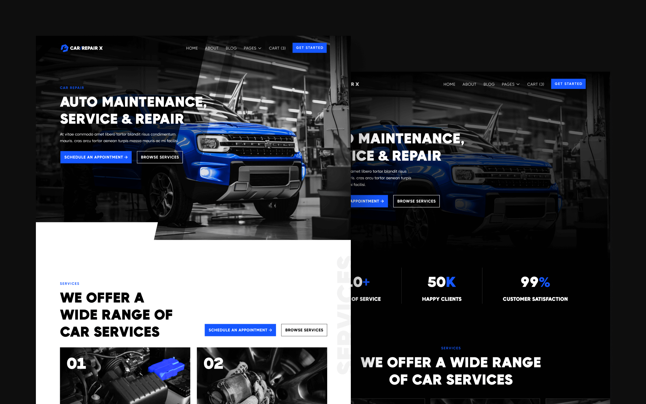 Automative Repair Webflow Template - CarRepair X | BRIX Templates