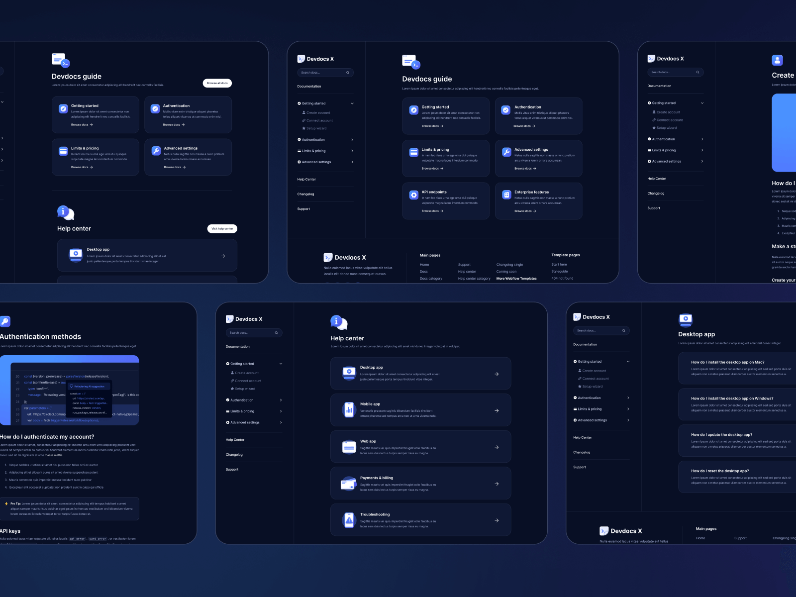 Devdocs X - Webflow Website Template