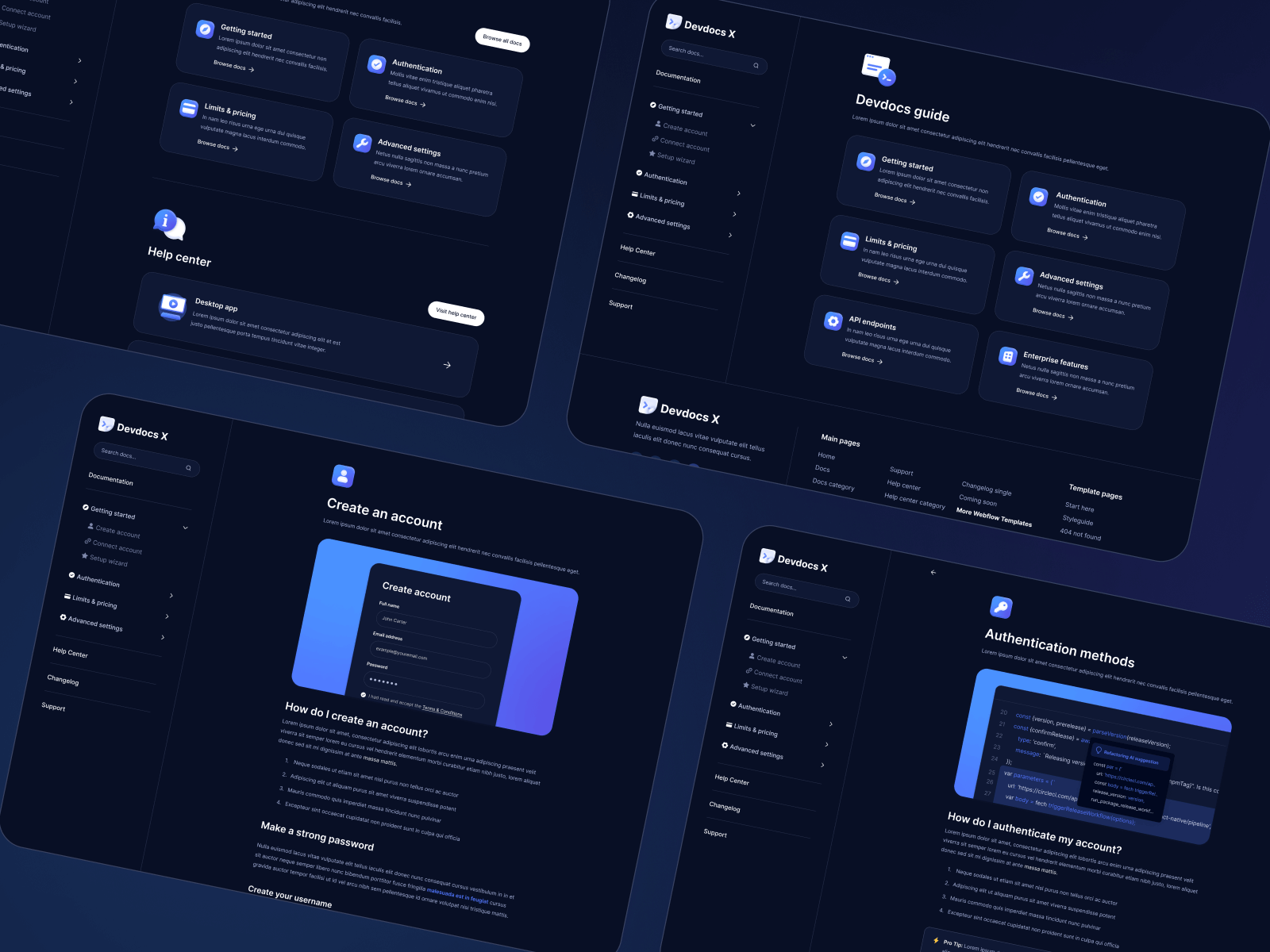 Devdocs X - Webflow Website Template