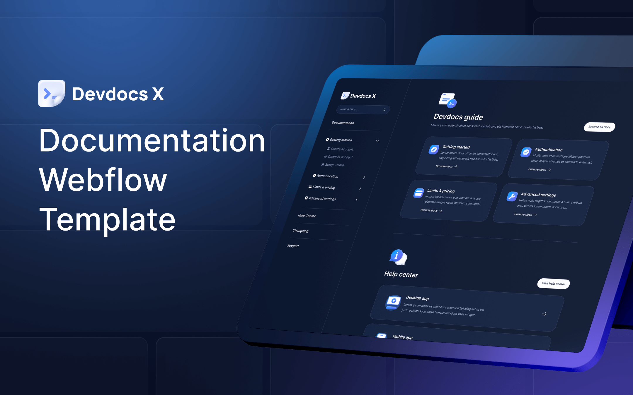 Devdocs X - Webflow Website Template