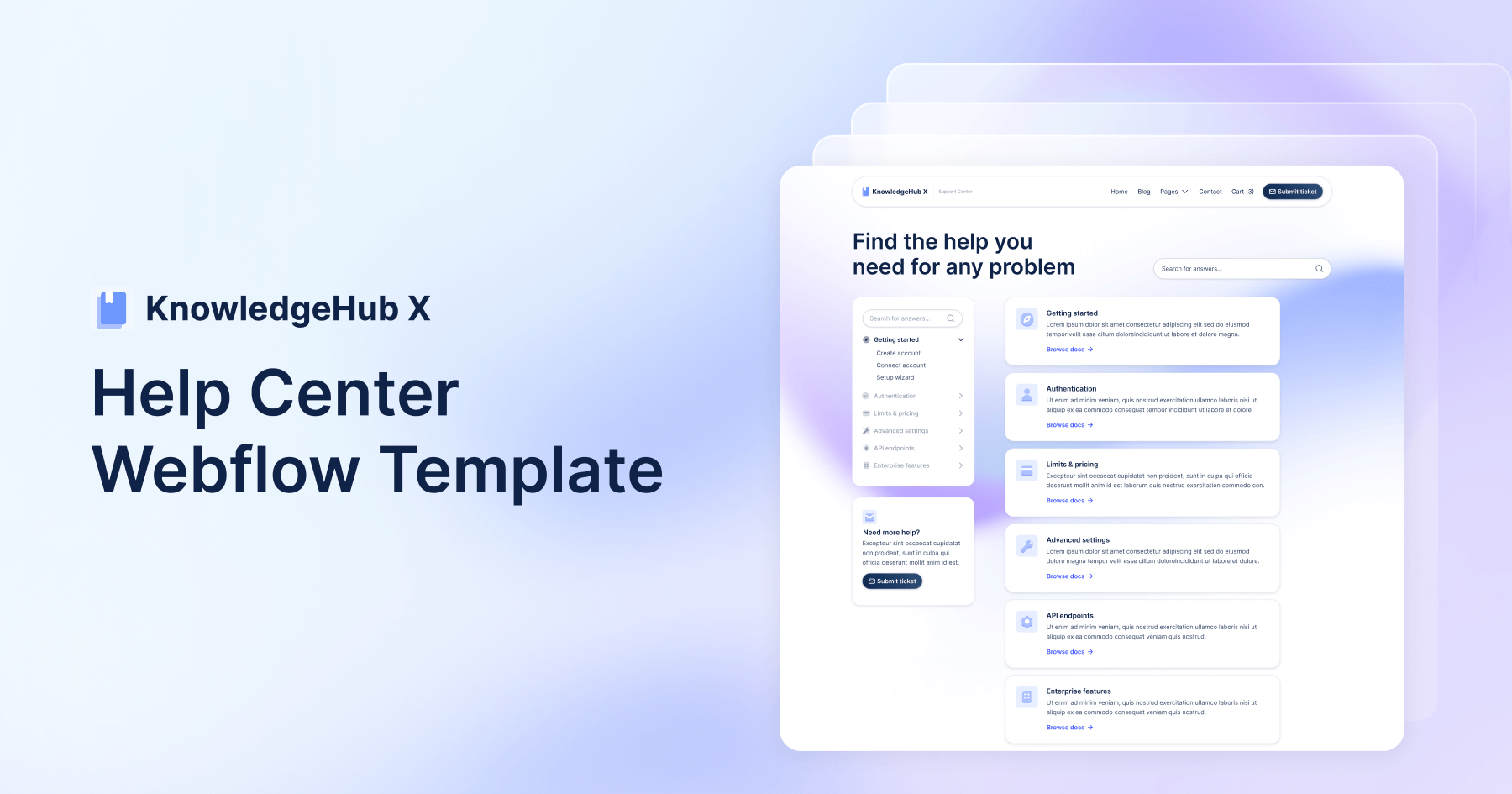 KnowledgeHub X - Webflow Ecommerce Website Template