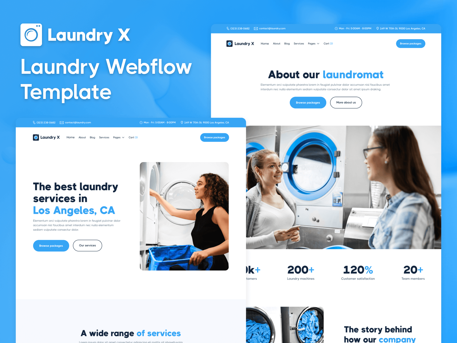 Laundry Webflow Template - Laundry X | BRIX Templates
