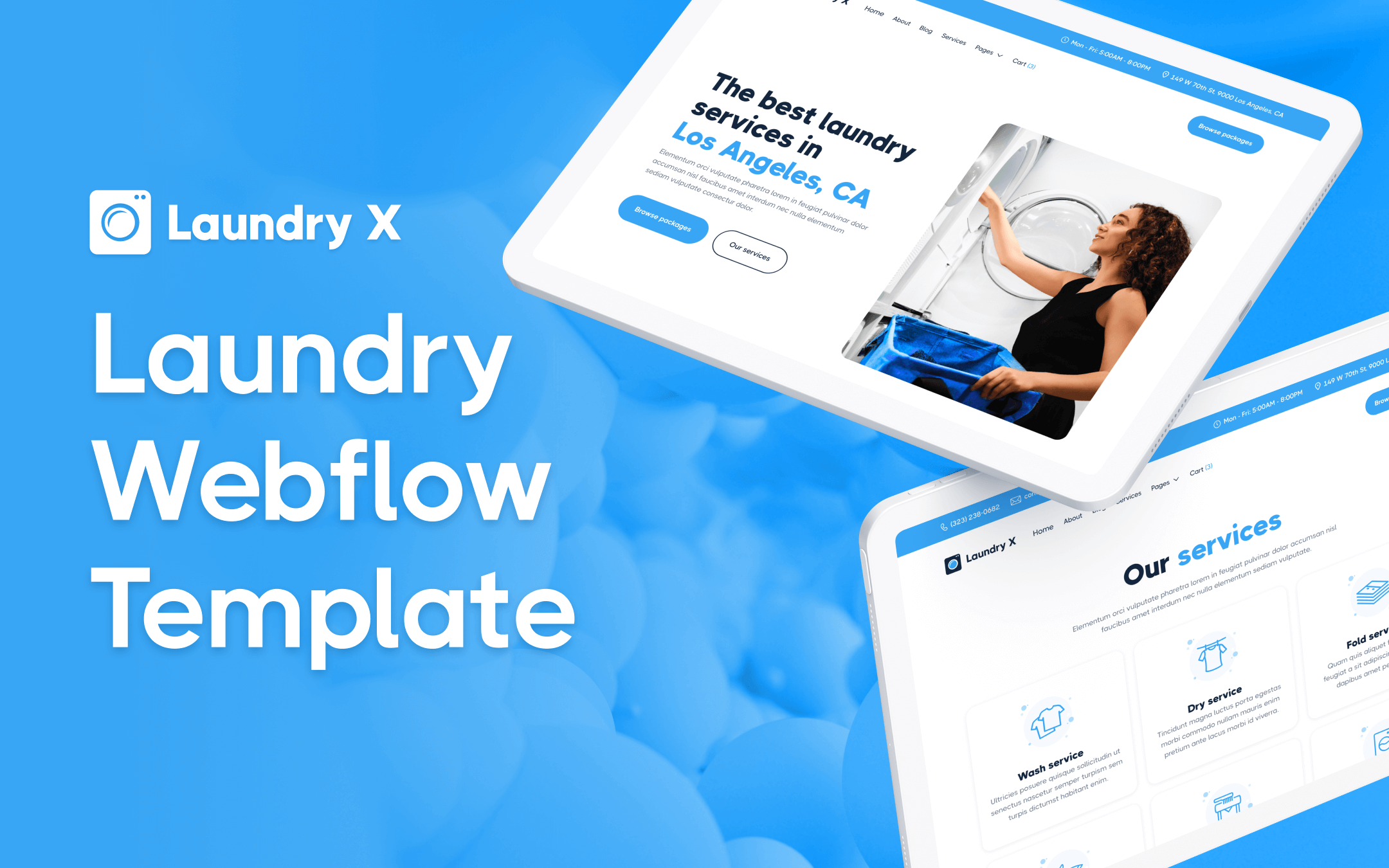 Laundry Webflow Template - Laundry X | BRIX Templates
