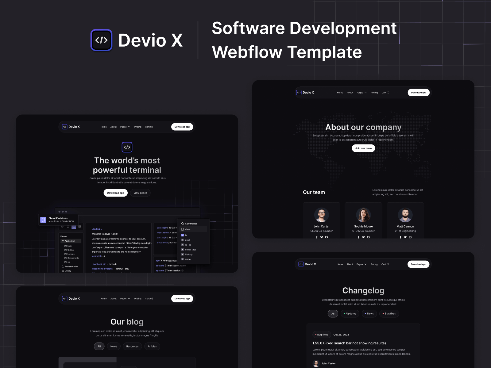 B2B Software Webflow Template - Devio X | BRIX Templates