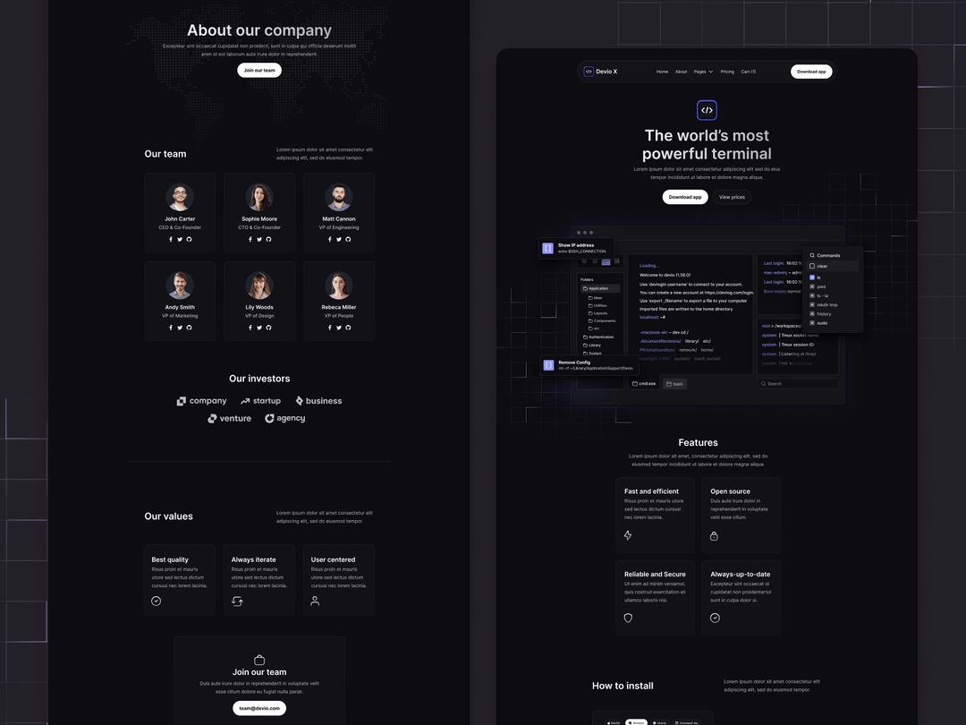 Dark Mode Mobile App Webflow Template - Aptonic X | BRIX Templates