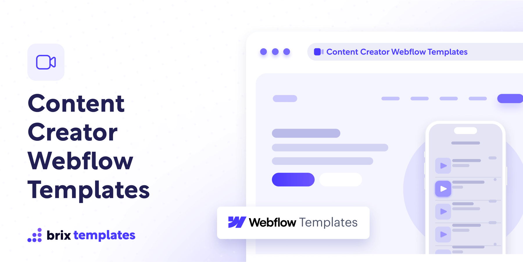 6+ Content Creator Webflow Templates | BRIX Templates