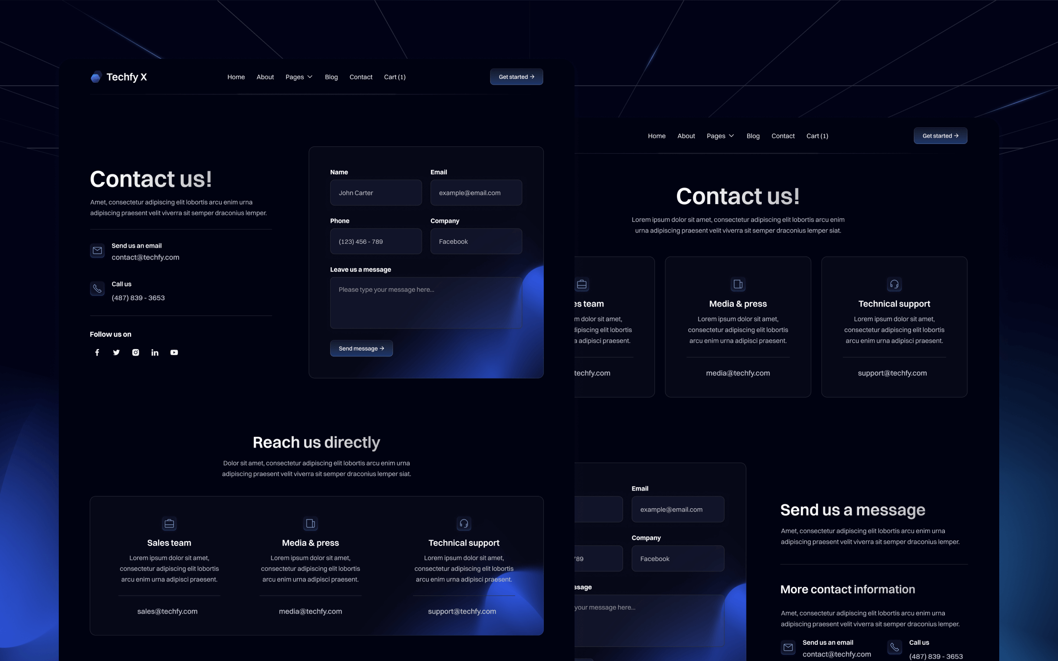 Dark Mode Startup Webflow Template - Techfy X | BRIX Templates