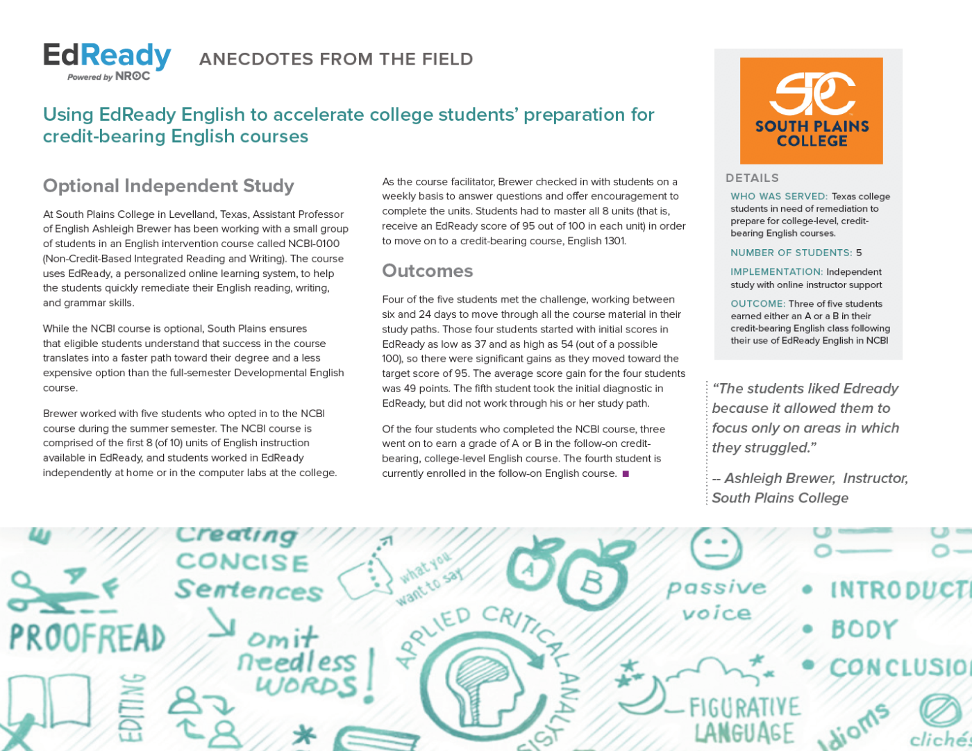 Using EdReady English to Accelerate College Students' Preparation for Credit-Bearing English Courses