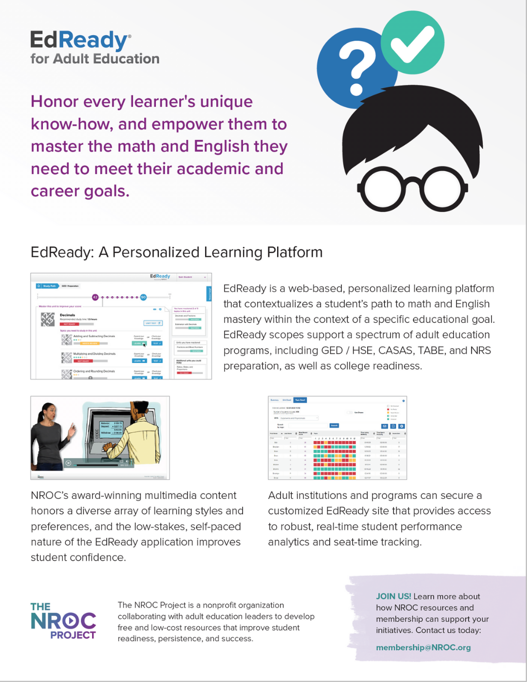EdReady for Adult Education Informational Flyer