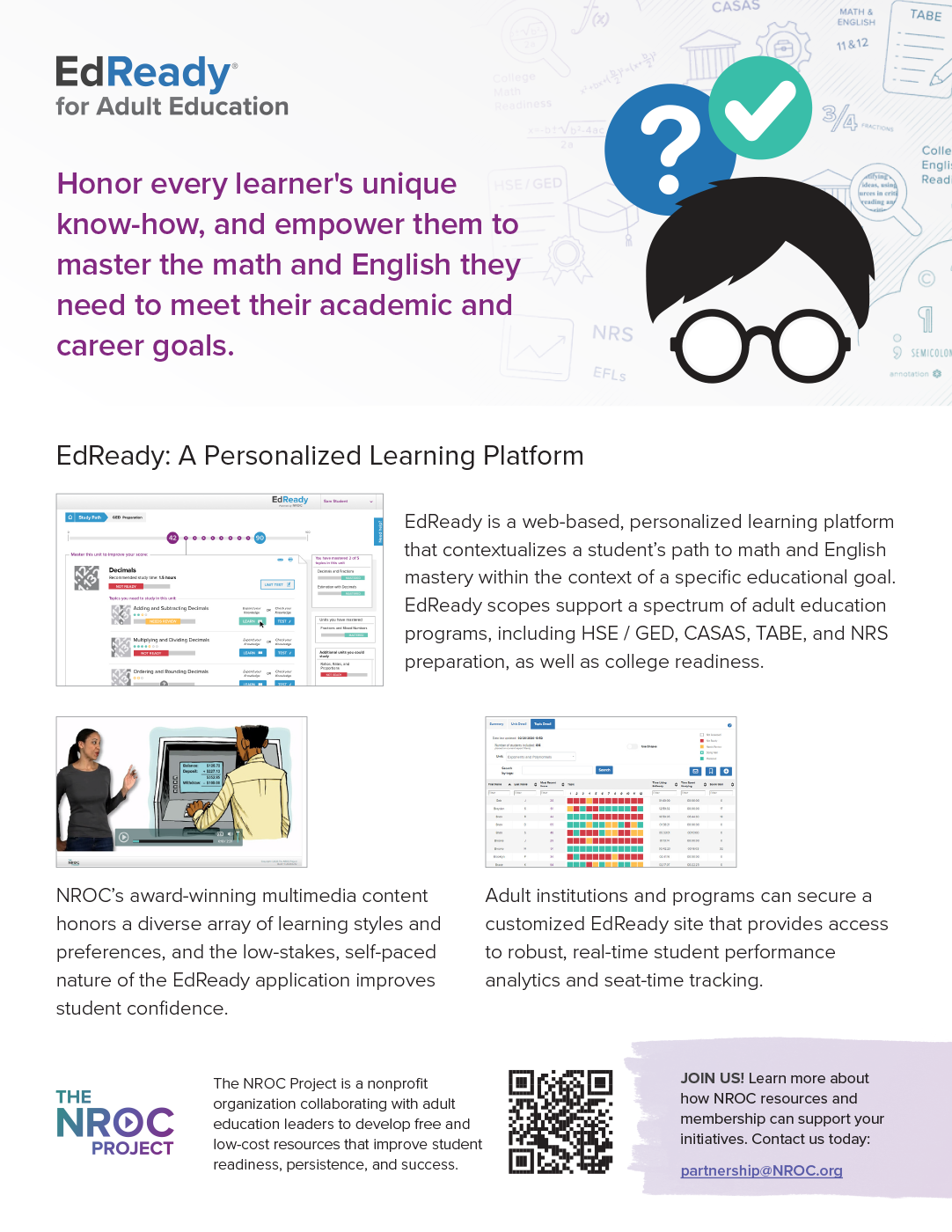 EdReady for Adult Education Informational Flyer