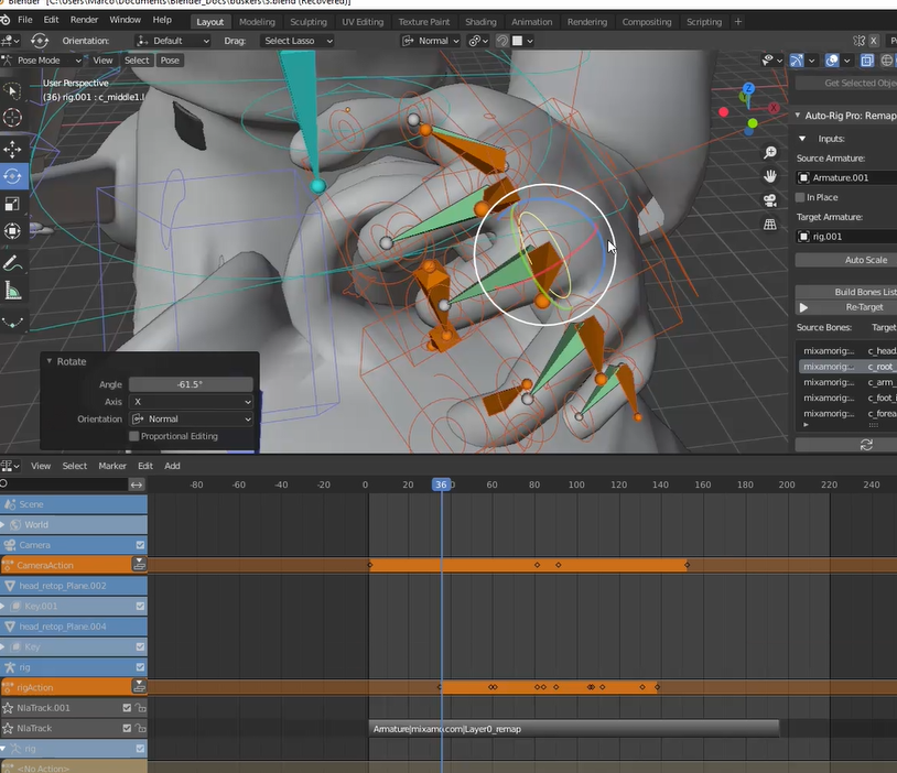 Mixamo, Auto Rig Pro로 Blender에서 모션 캡처 작업하는 방법