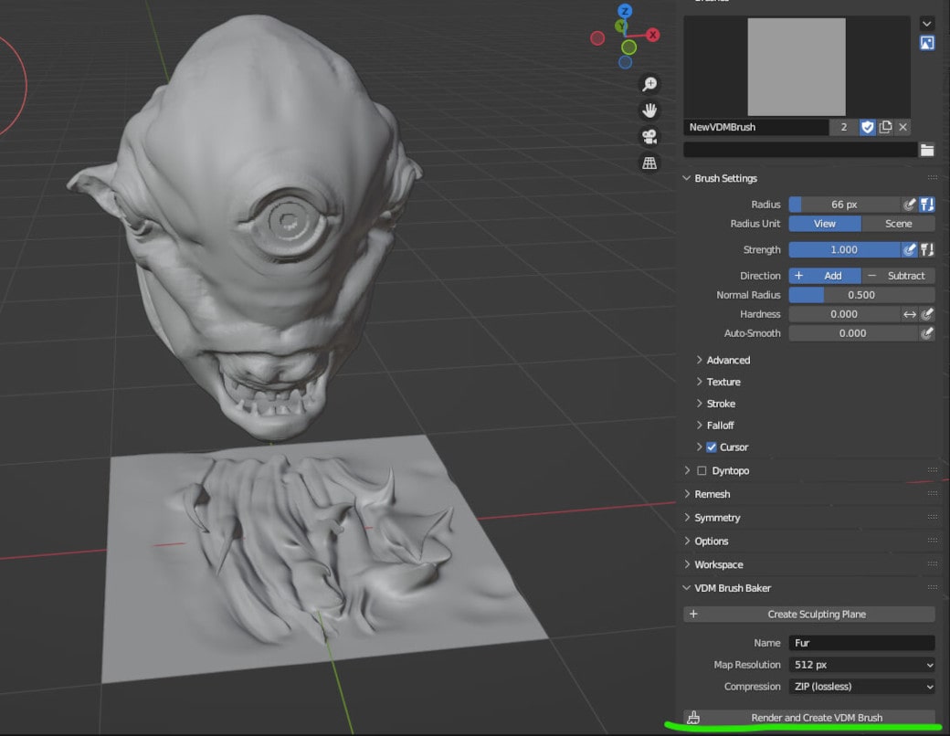How to efficiently sculpt with Blender VDM brushes