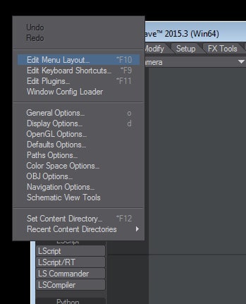 In the menu layout window, find the renderBeamer plugin on the left ...