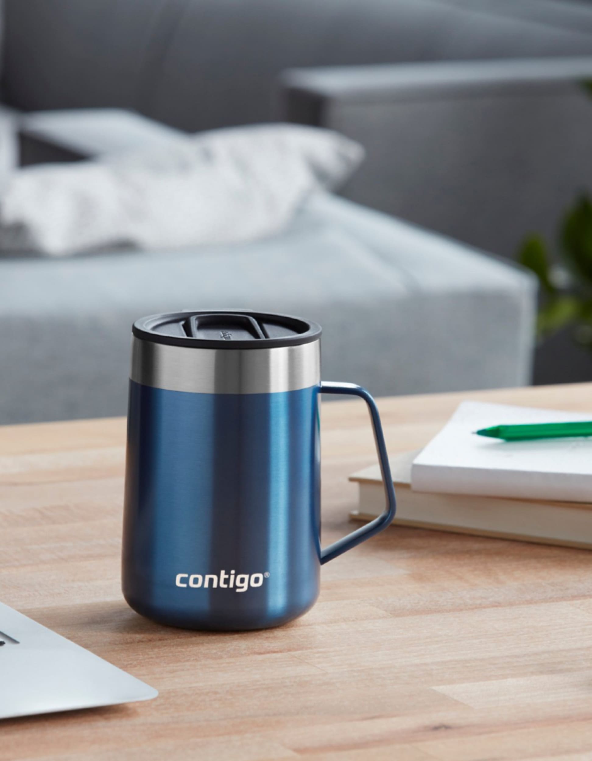 Contigo Thermotasse mit Deckel Desk Mug, 420 ml | Individuell graviert mit Ihrem Logo ...