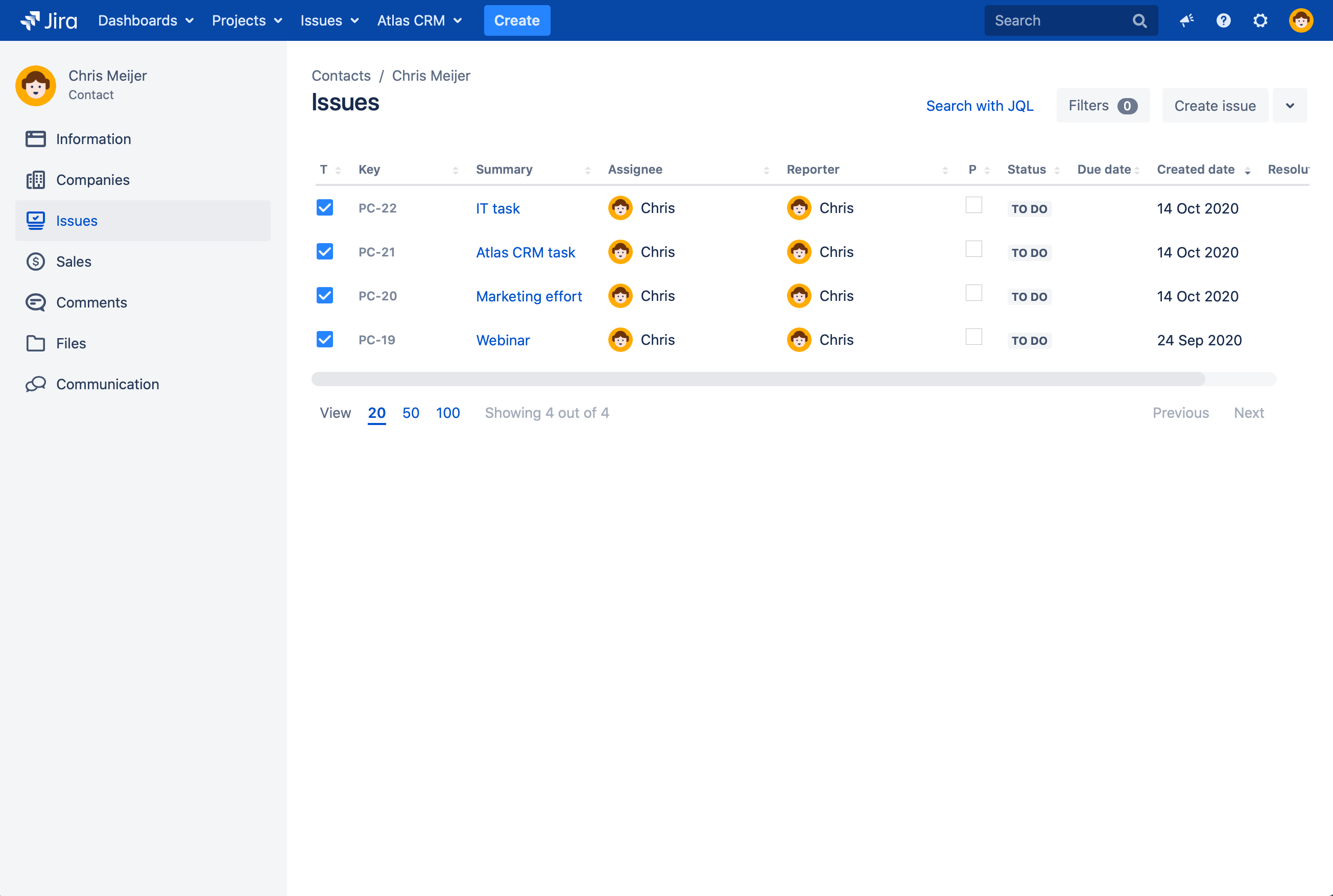 Use Jira and Confluence as CRM system