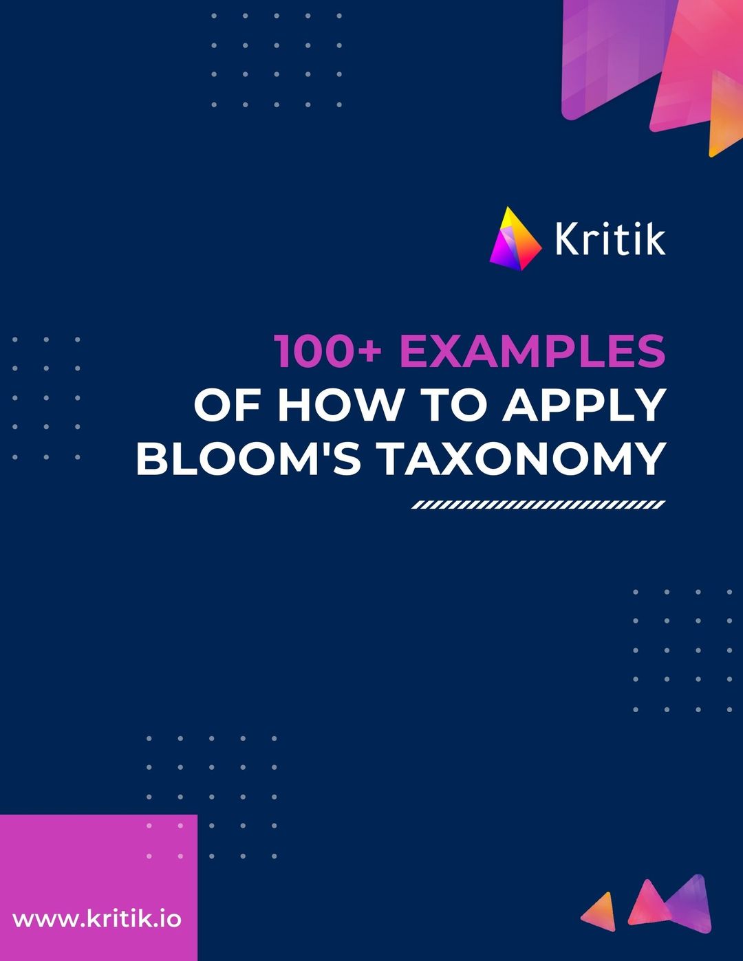 100+ Examples of How to Apply Blooms' Taxonomy
