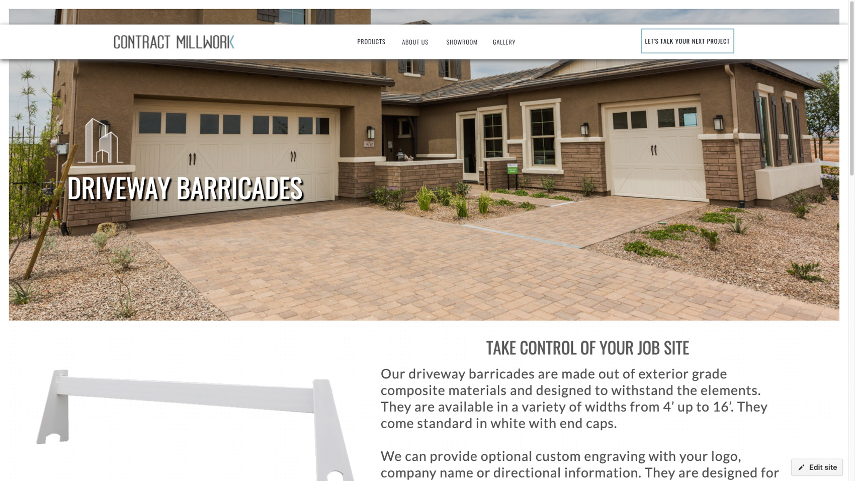 Driveway Barricades - Contract Millwork