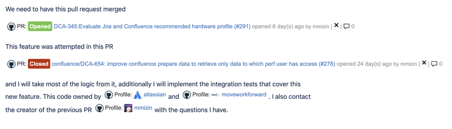 Bring information from GitHub into Confluence