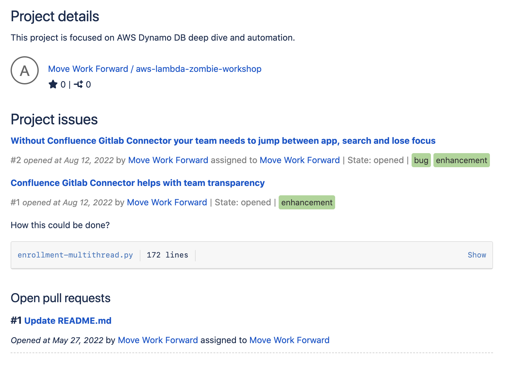 Confluence Gitlab Connector | Move Work Forward