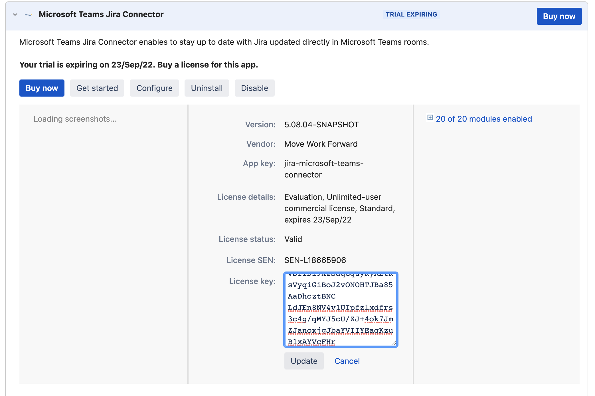 How to extend Atlassian Marketplace app trial license?