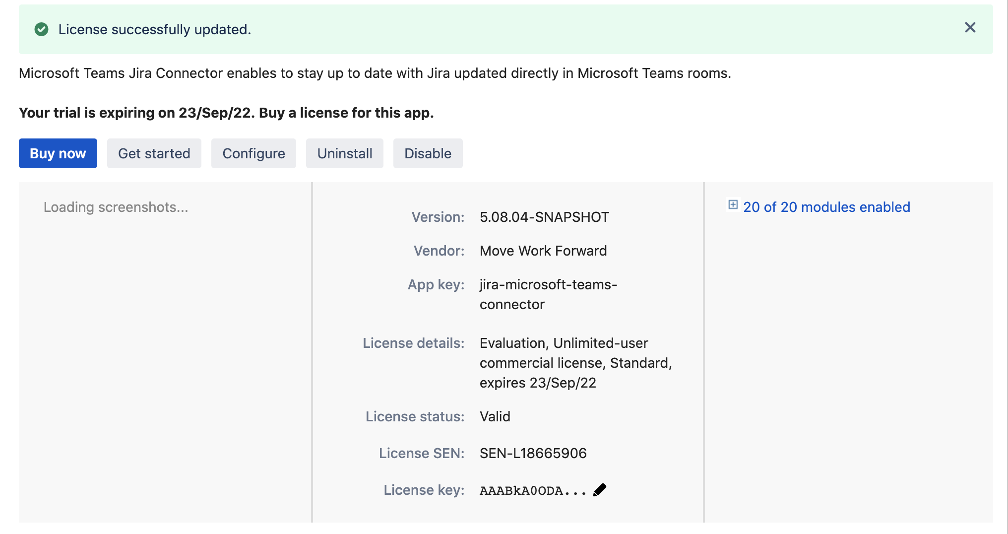 How to extend Atlassian Marketplace app trial license?