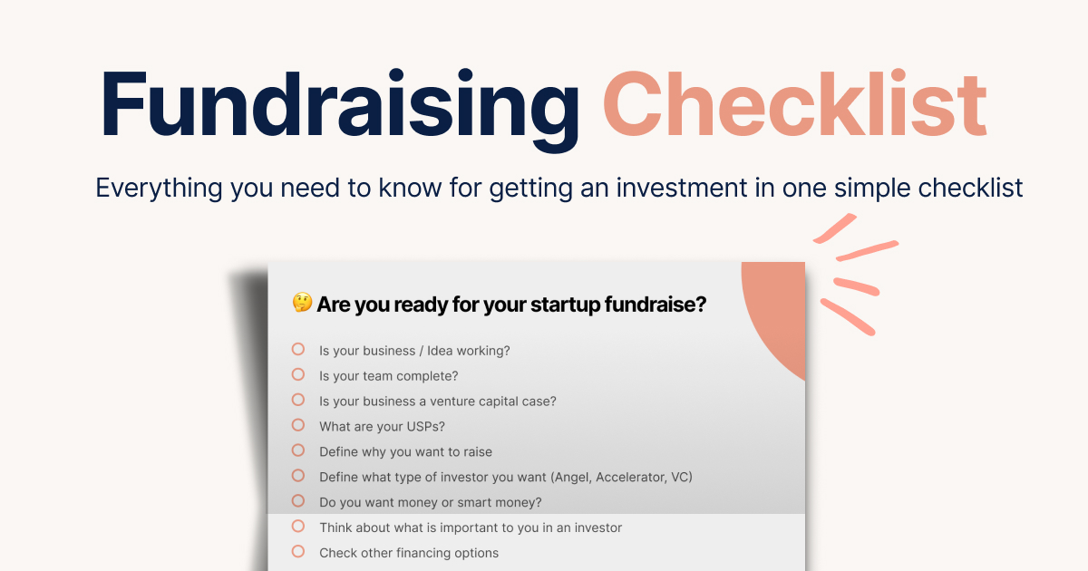 StartUp Fundraising Checklist