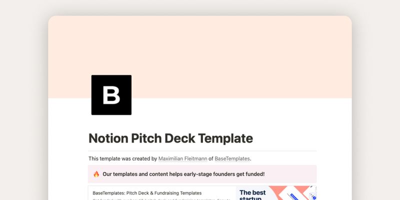 Notion Pitch Deck Template [Free Download]