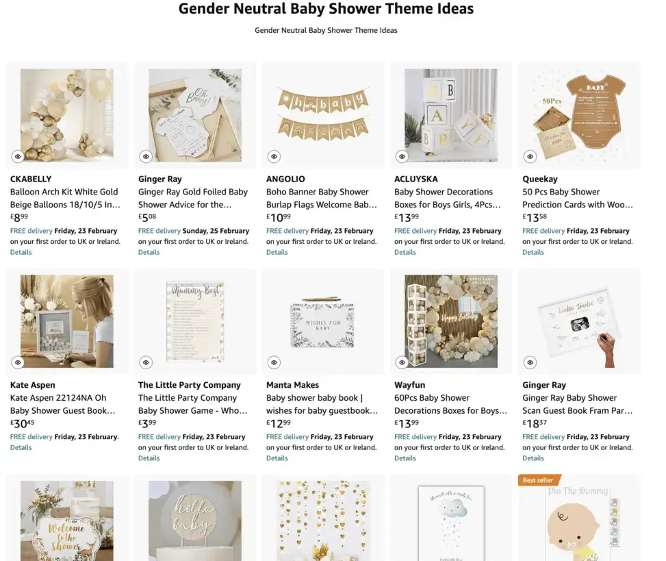 Gender Neutral Baby Shower Ideas